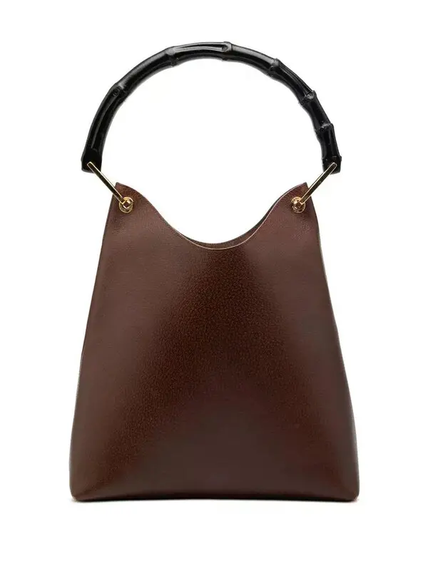 Gucci Leather Bamboo Top Handle Bag Handbag - Brown