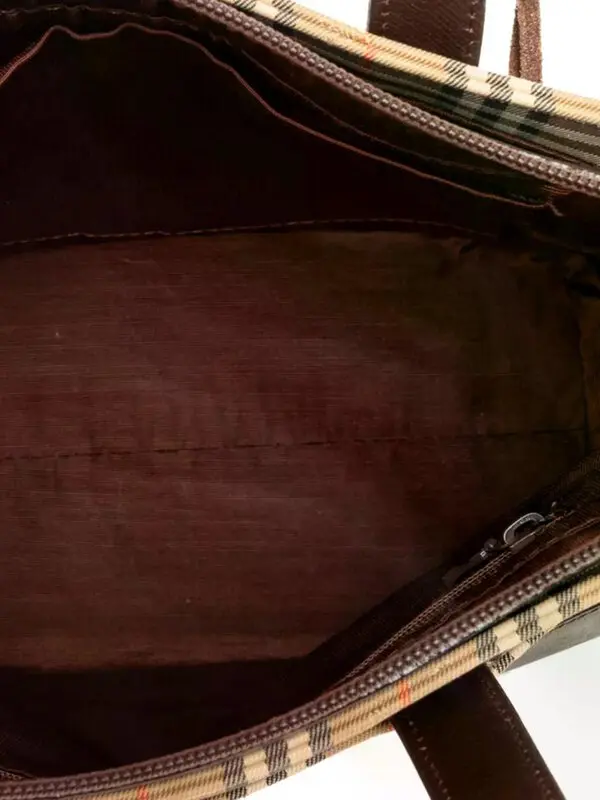 Burberry Haymarket Check Canvas Tote Bag