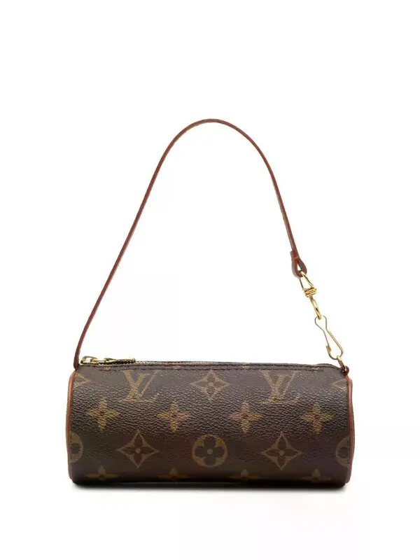 LOUIS VUITTON Monogram Papillon Pochette Handbag - Brown