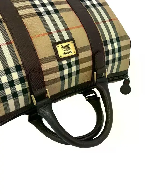 Burberry Haymarket Check Canvas Boston Bag