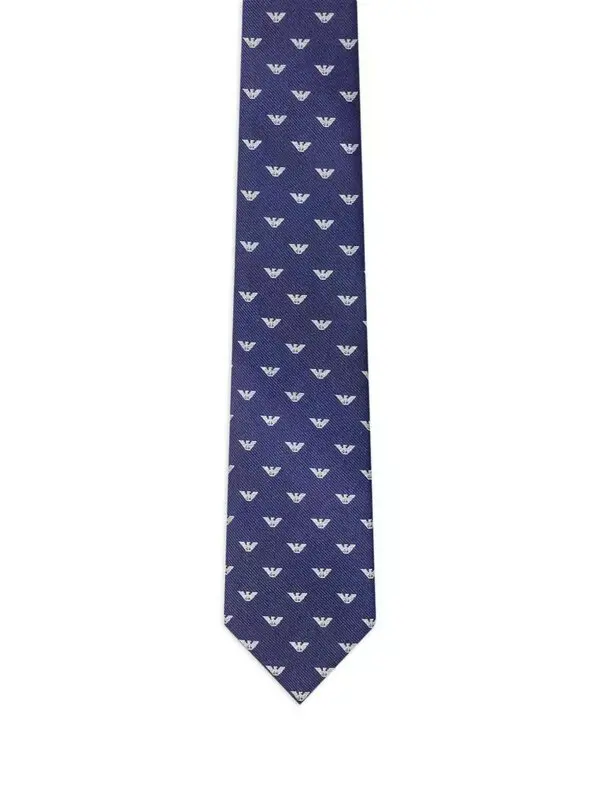Emporio Armani Logo Pattern Neck Tie