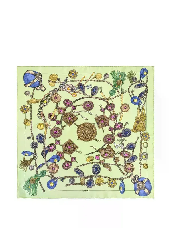 Versace Jewellery-print Silk Scarf