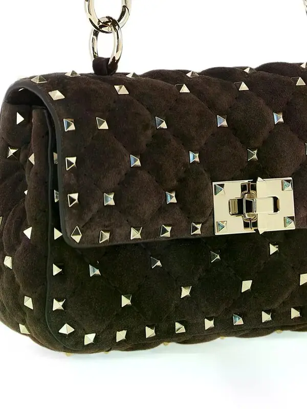 Valentino Garavani Rockstud Shoulder Bag - Brown