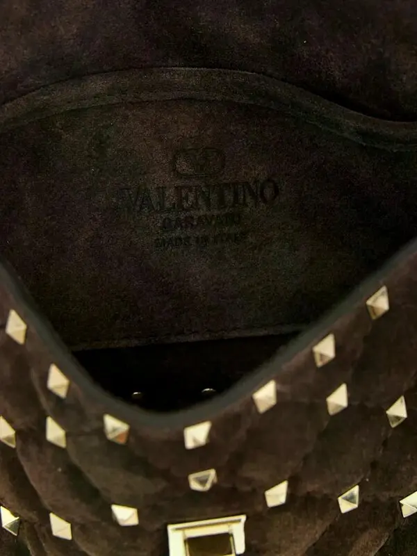 Valentino Garavani Rockstud Shoulder Bag - Brown