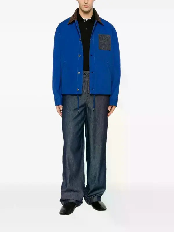 Loewe Corduroy-collar Patch-pocket Overshirt