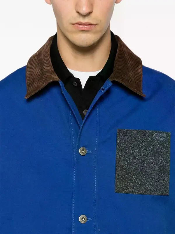 Loewe Corduroy-collar Patch-pocket Overshirt