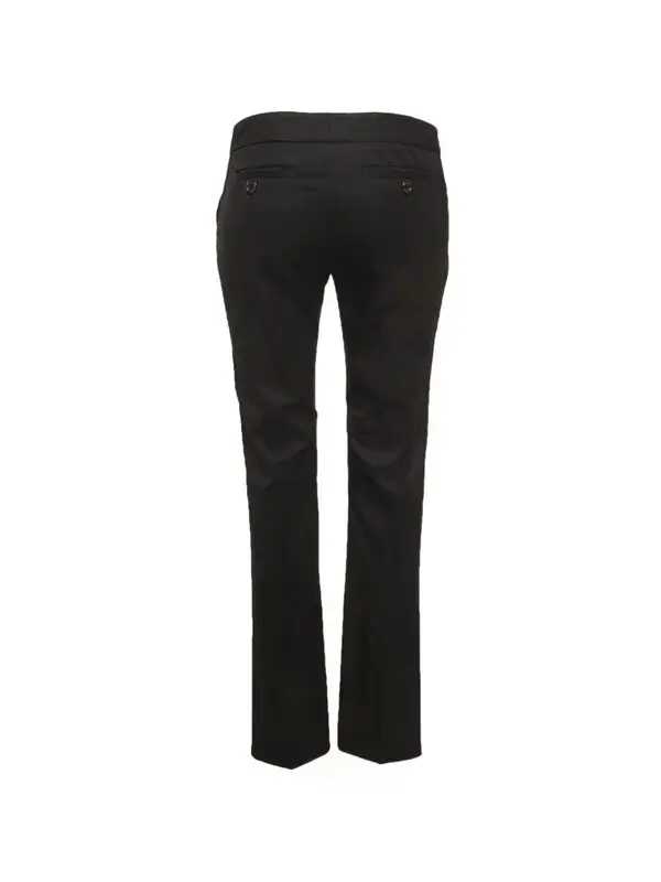Burberry Gabardine Satin-trim Straight-leg Trousers