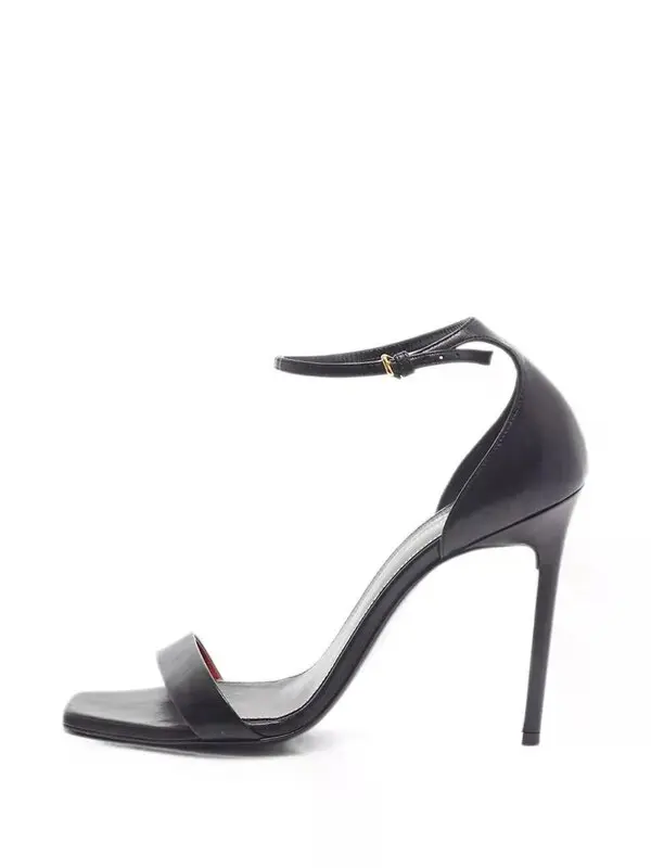 Saint Laurent Amber Ankle-strap Sandals - Black
