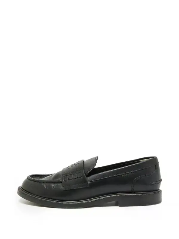 Fendi Karligraphy Leather Loafers