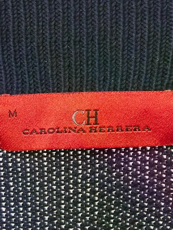 Carolina Herrera Cotton Waffle Knit Sweater