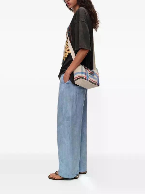 Bimba Y Lola Mini Check-pattern Logo Patch Tote Bag - Neutrals