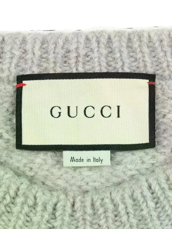 Gucci Gg Embroidered Wool Sweater