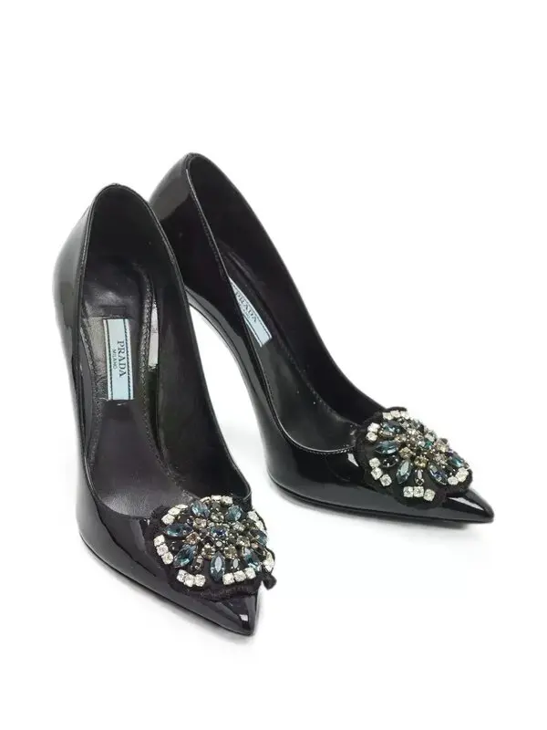 Prada Embellished Pointed-toe Pumps