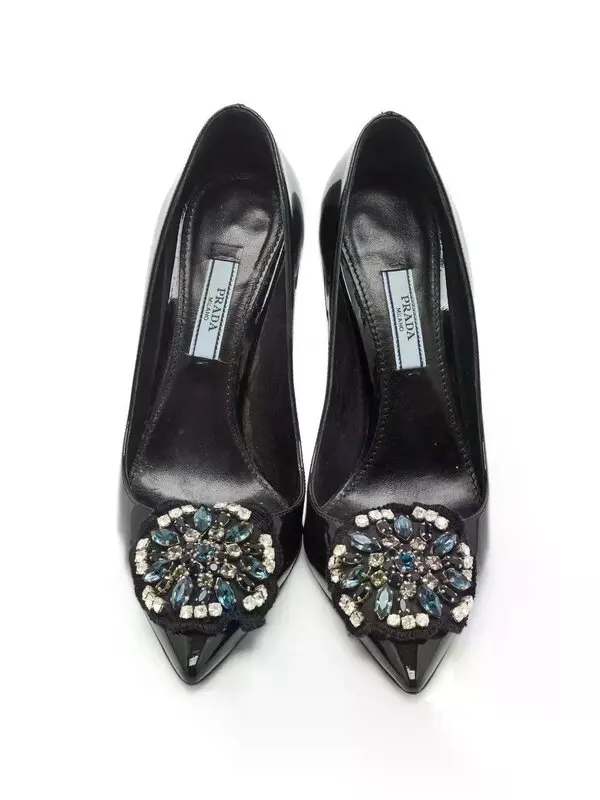 Prada Embellished Pointed-toe Pumps