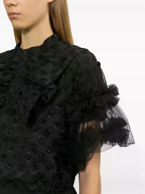Noir Kei Ninomiya Ruffled Sleeveless Blouse