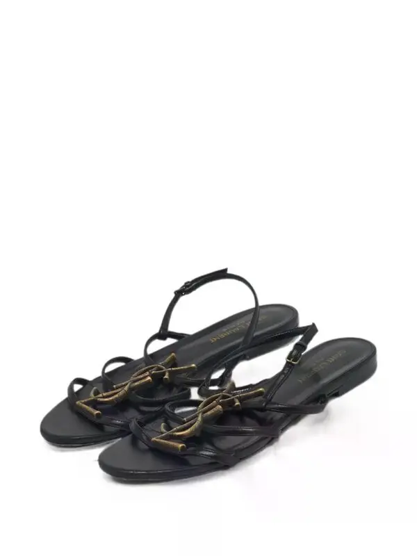 Saint Laurent Cassandra Slingback Sandals - Black