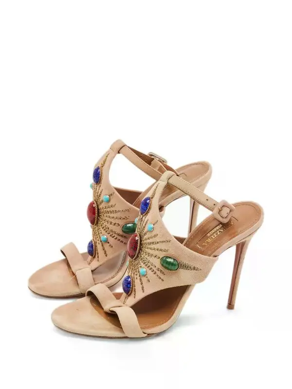 AQUAZZURA Embellished Ankle-strap Sandals