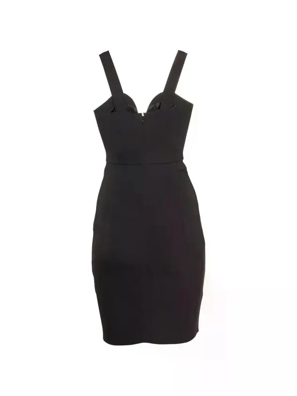 Elisabetta Franchi Stretch Crepe V-neck Sheath Dress