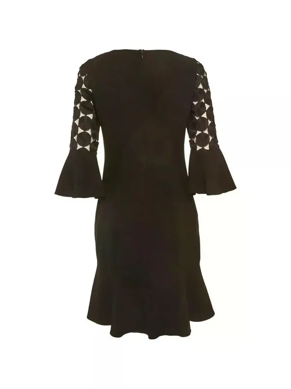 Hugo Boss Crepe Lace-sleeve Dress - Black