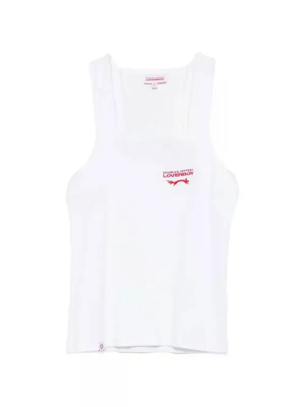 CHARLES JEFFREY Embroidered Cotton Vest - White