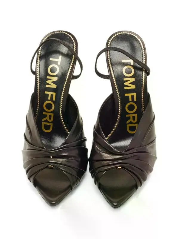 TOM FORD Pleated Slingback Sandals
