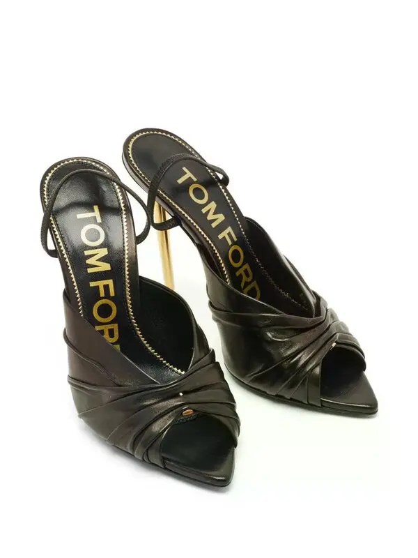 TOM FORD Pleated Slingback Sandals