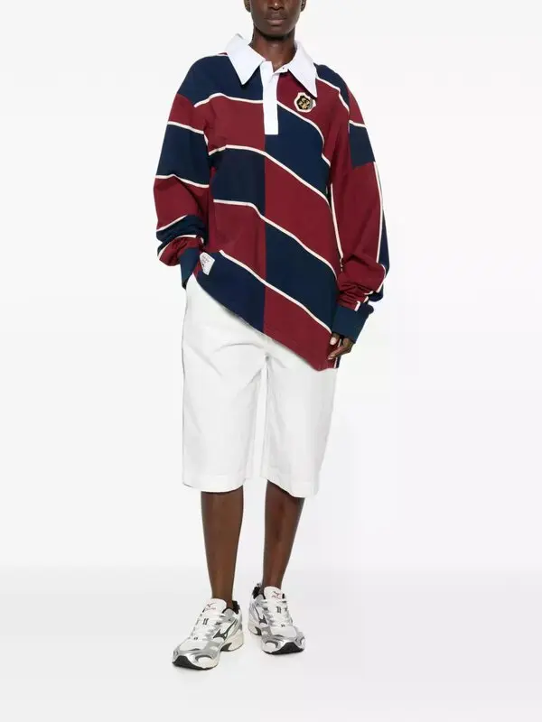 CHARLES JEFFREY Striped Polo Shirt