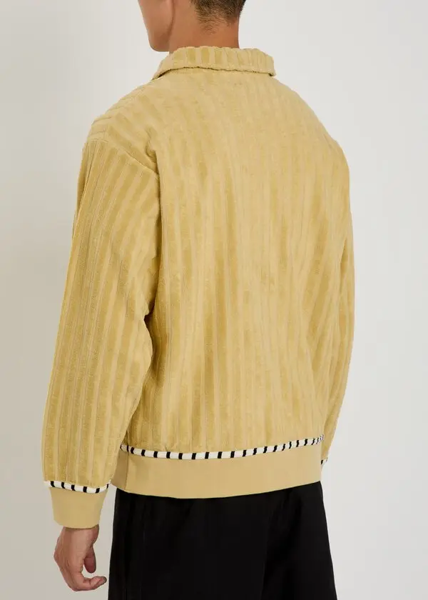 BODE Croquet Ground Striped Terry-cotton Sweatshirt