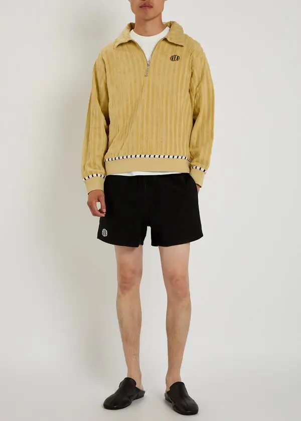 BODE Croquet Ground Striped Terry-cotton Sweatshirt