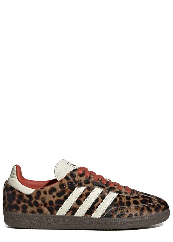 Adidas Samba Og Leopard Print Pony Hair Sneakers