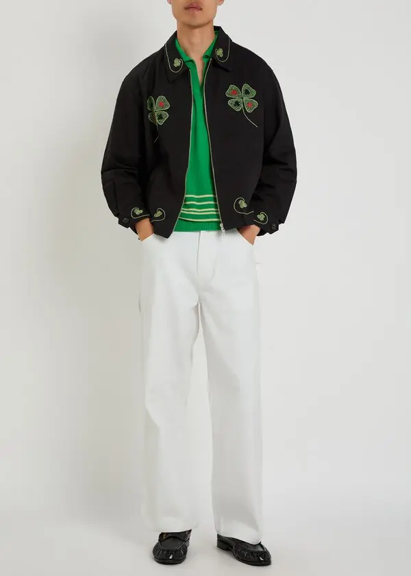 BODE Knolly Straight-leg Jeans - White