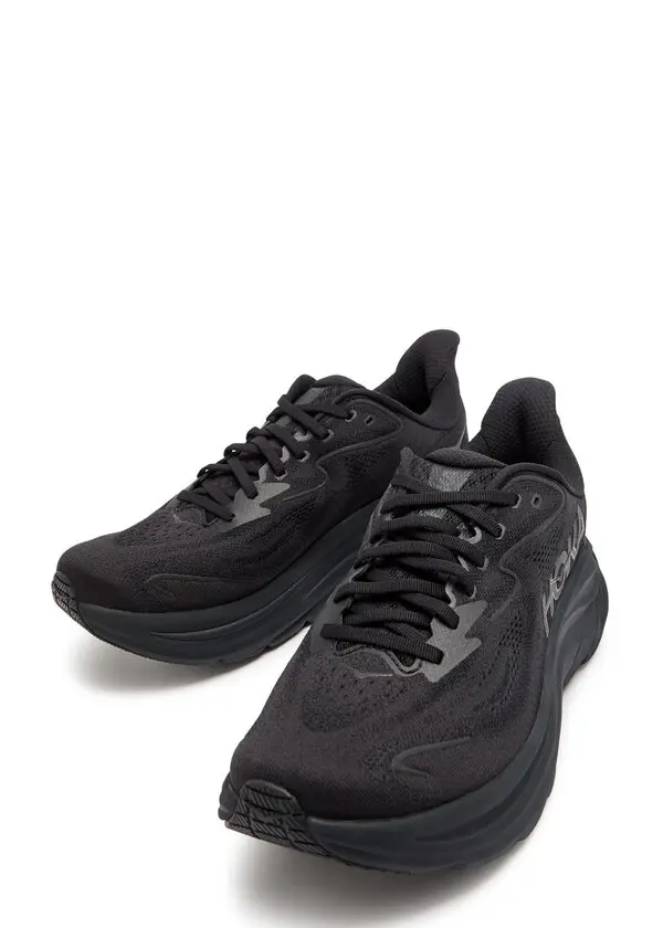 HOKA® Clifton 10 Mesh-knit Lace-up Sneakers