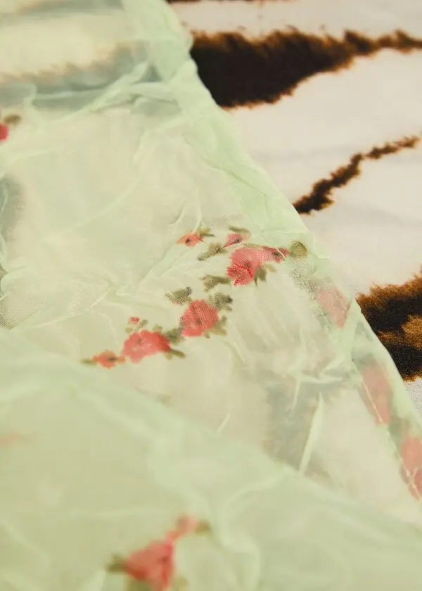 GANNI Zebra-print And Floral Layered Maxi Wrap Skirt
