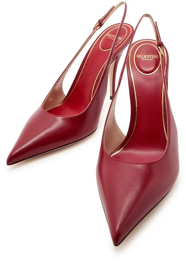 Valentino Garavani Vlogo Slingback Pumps - Red