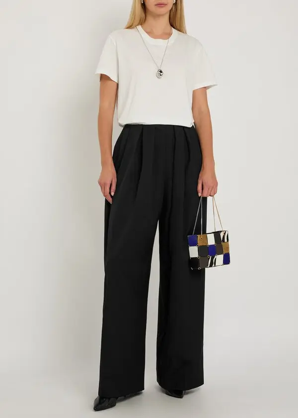 Khaite Kaia Wide-leg Wool Trousers