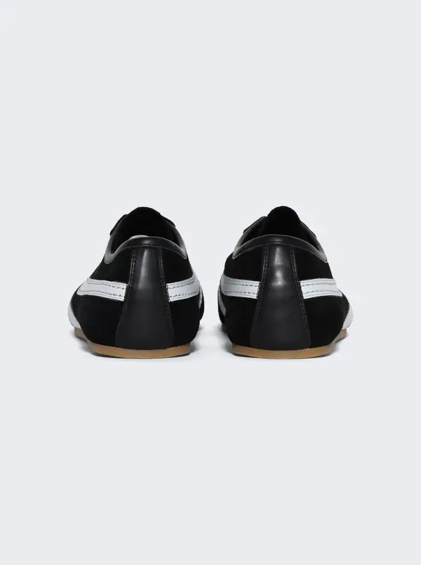 Dries Van Noten Suede And Leather Trim Sneakers - Black