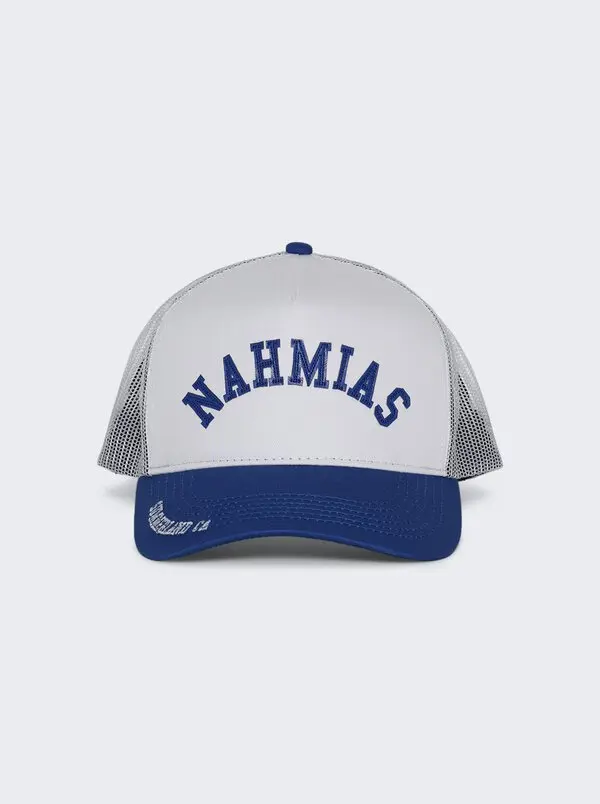 NAHMIAS Summerland Brim Trucker Hat White And - Blue