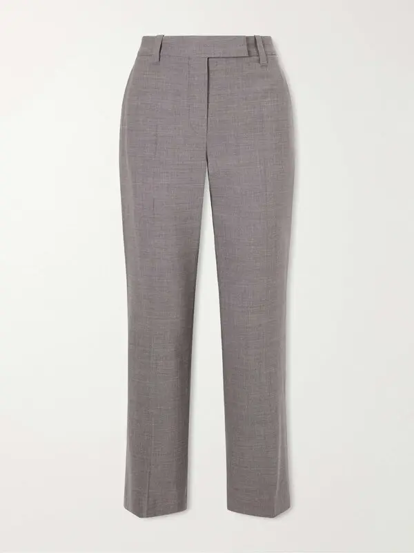 Brunello Cucinelli Tapered Wool-blend Straight-leg Pants