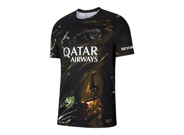 JORDAN X Paris Saintgermain Night Edition Drifit Adv Match 202526 Paris 75 Labubu Print Jersey - Black