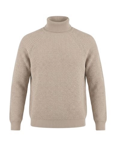 Alpha Studio Turtleneck Wool Cashmere Sweater - Sand