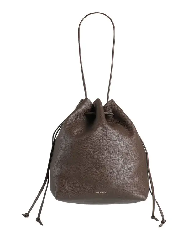 MANSUR GAVRIEL Drawstring Shoulder Bag Dark Leather