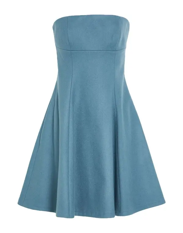 Paul & Joe Slate Wool Blend Strapless Mini Dress