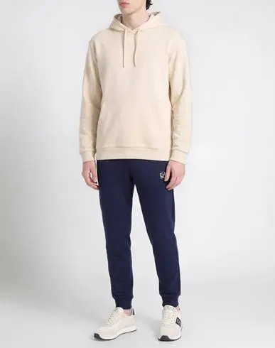 EA7 Cotton French Terry Hooded Sweatshirt - White