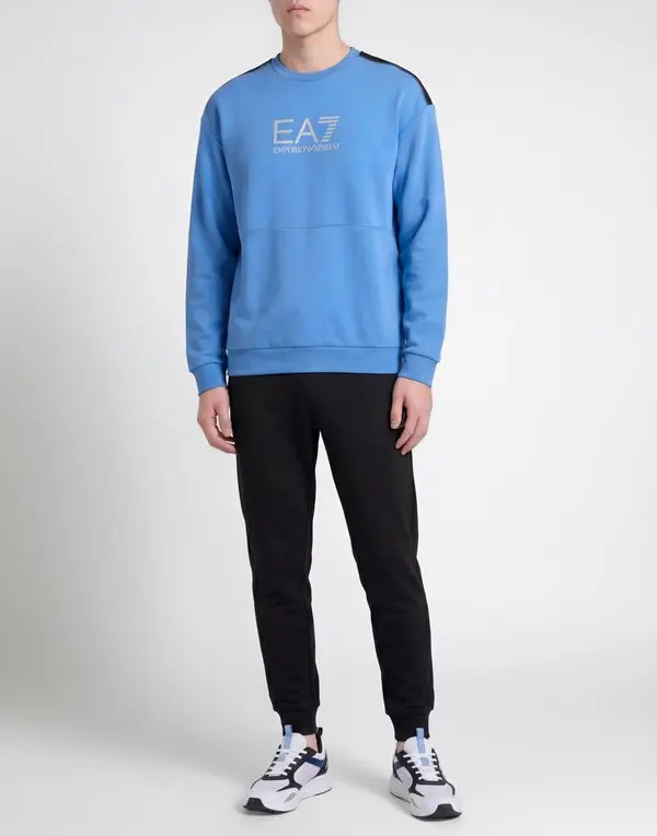 EA7 Sweatshirt Azure Size Polyester, Cotton