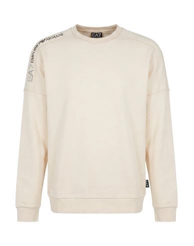 EA7 Crewneck Sweatshirt In Paper And Polyester - Ivory