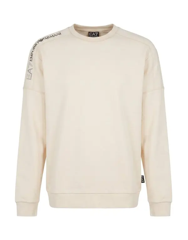 EA7 Sweatshirt Ivory Size Paper, Polyester