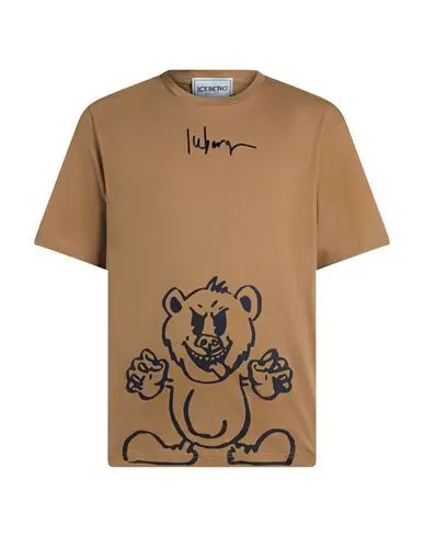 Iceberg T-shirt Light Brown Size Cotton
