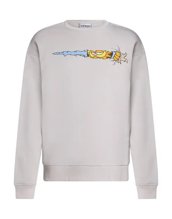 Iceberg Garfield Graphic French Terry Sweatshirt - Light Grey