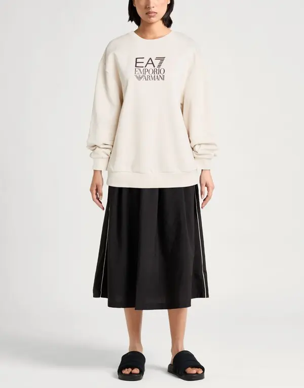 EA7 Sweatshirt Ivory Size Cotton, Polyester