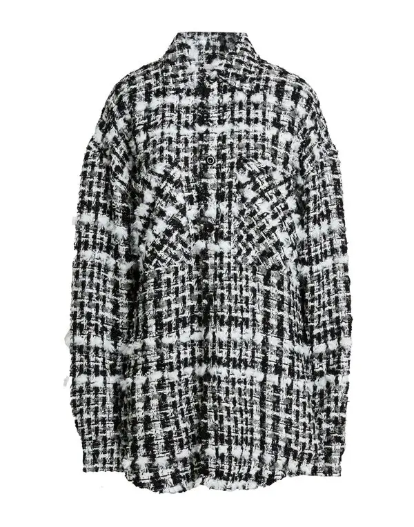 Faith Connexion Oversized Tweed Shirt With Metallic Accents